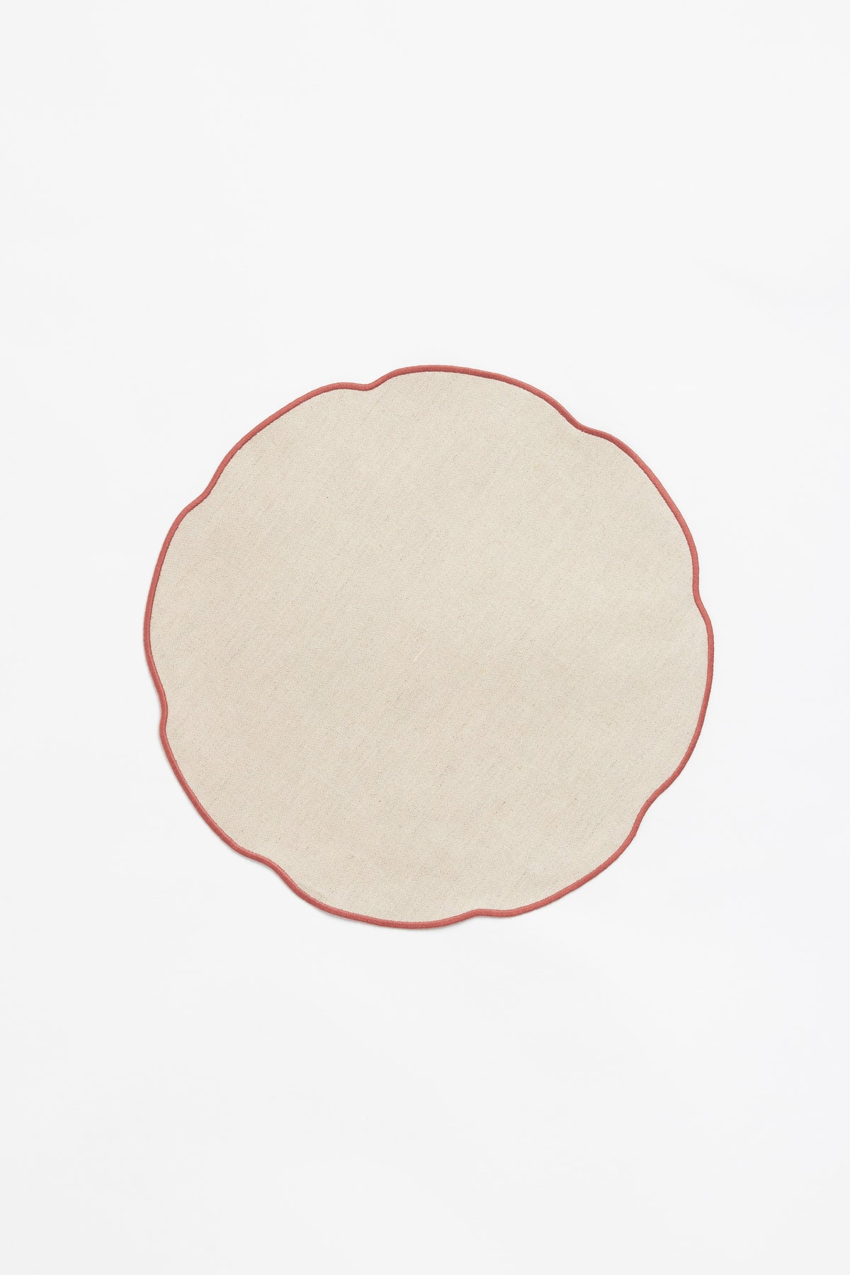 "Nura" placemat in Salt Pepper / Olmo Rose – www.chiarastellacattana.com