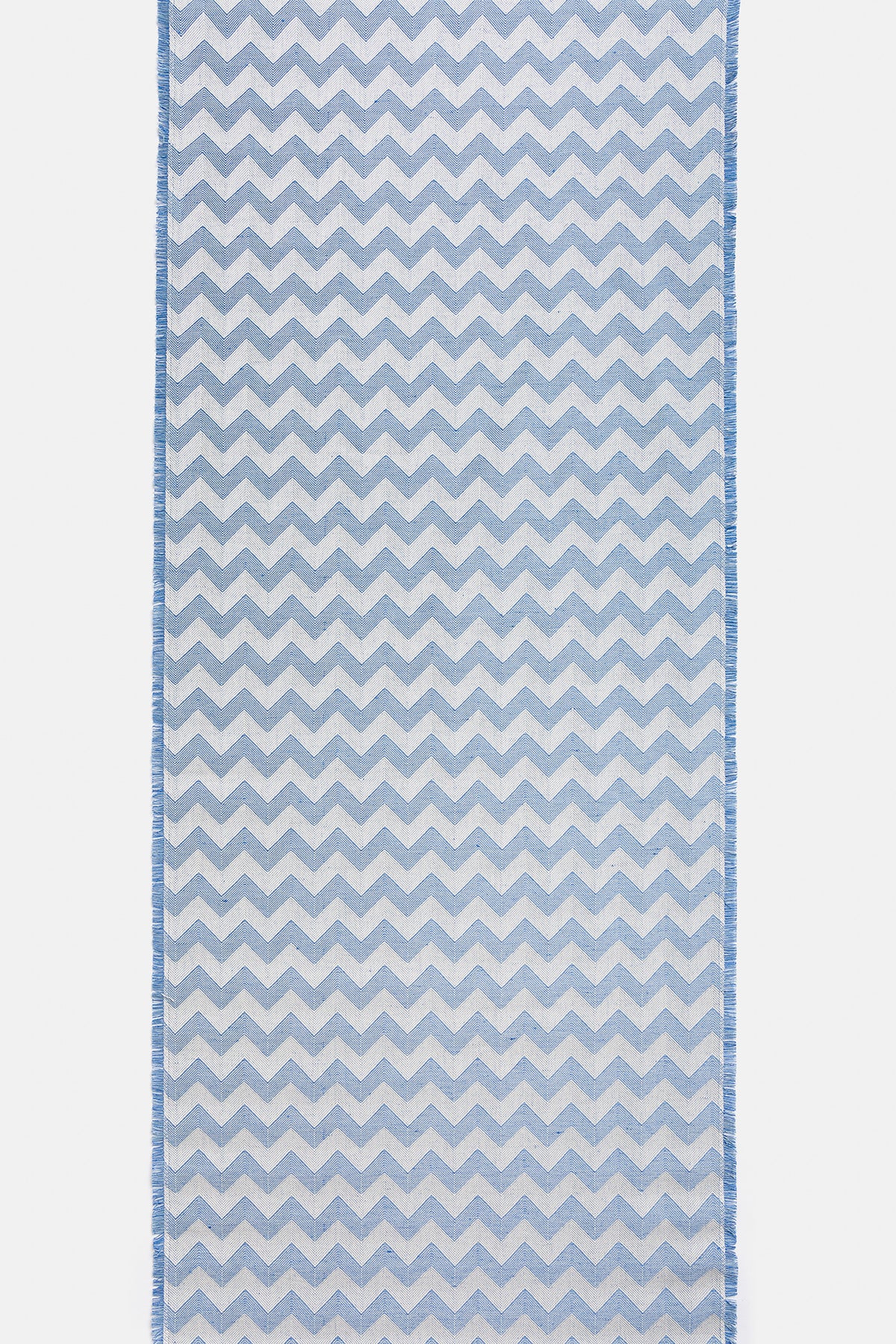 "Zig Zag" table runner in Mare Blue – www.chiarastellacattana.com